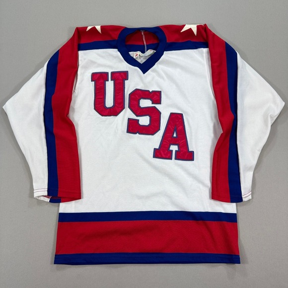 Cooper | Shirts | Rare Vintage 9s Cooper Team Usa Hockey Jersey Olympic ...